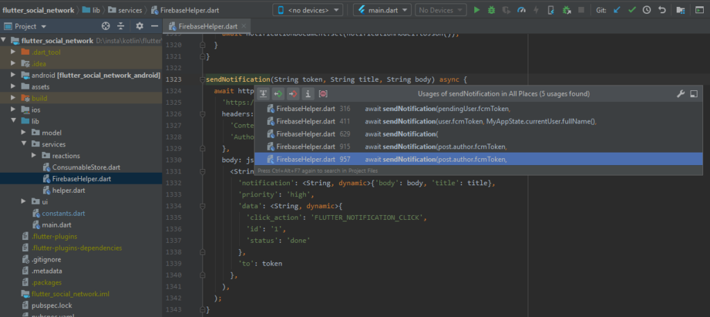 Push Notifications - Instaflutter