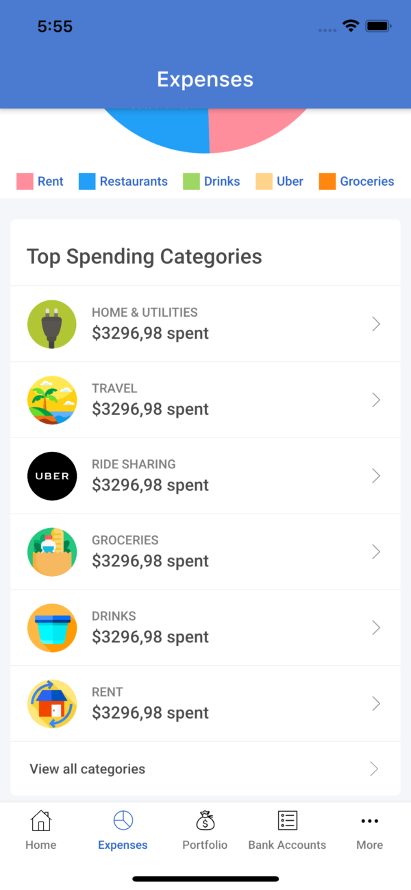 Flutter Finance App Template - Instaflutter